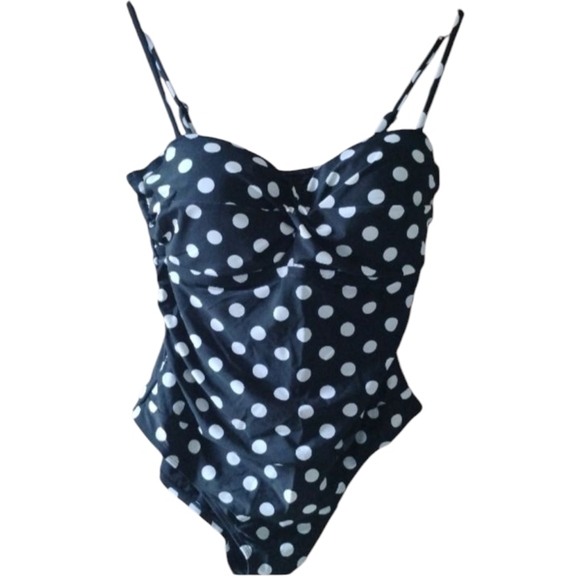Catalina | Swim | Catalina Black And White Polka Dot Vintage Look ...